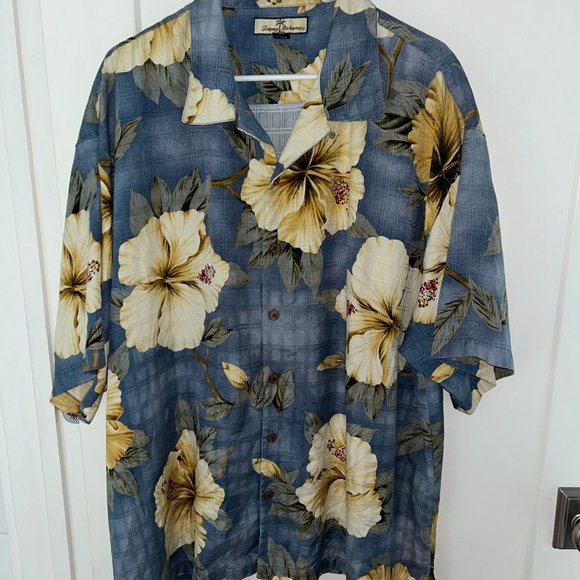 Tommy Bahama | Shirts | Tommy Bahama Relax Hawaiian Silk Shirt Sz Xxl Euc Ln Hibiscus Print ...